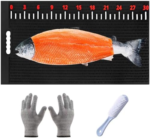 Amazon.com: Fish Cleaning Mat, 32 inch Large Fish Fillet Mat with Ruler ...