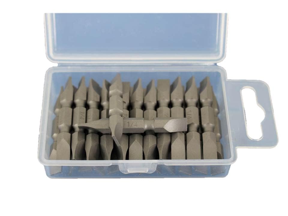Snapklik.com : 25 Pc 1/4 Inch Slotted Flat Head Double Ended 2 Inch ...