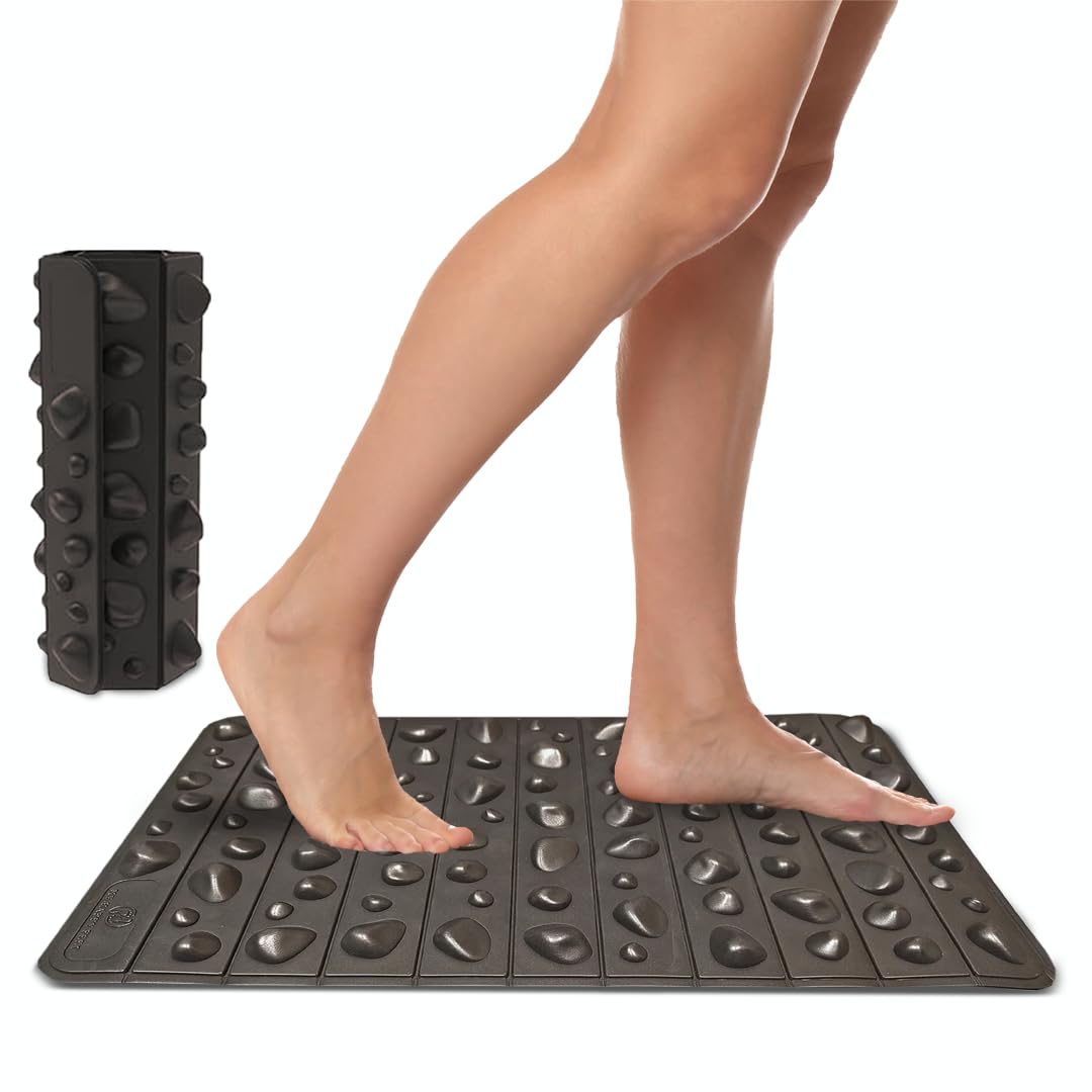 Amazon.com: My Happy Feet Pebble Rock Mat - Therapeutic Rock Mat ...