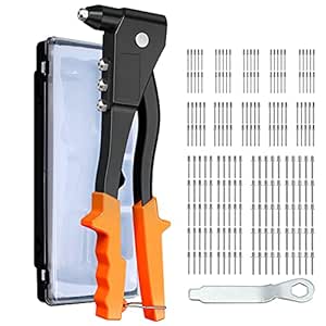 Rivet Gun Set Heavy Duty Rivet Gun with Nut 200 Rivets 2.4mm 3.2mm 4mm ...