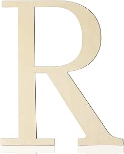 Amazon.com: Large Wooden Letters 12 Inch Paintable Wood Letter R for ...