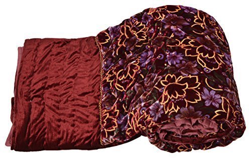Buy Mahadev Handicrafts Jaipuri Rajai Velvet Double Quilt - Multicolour ...