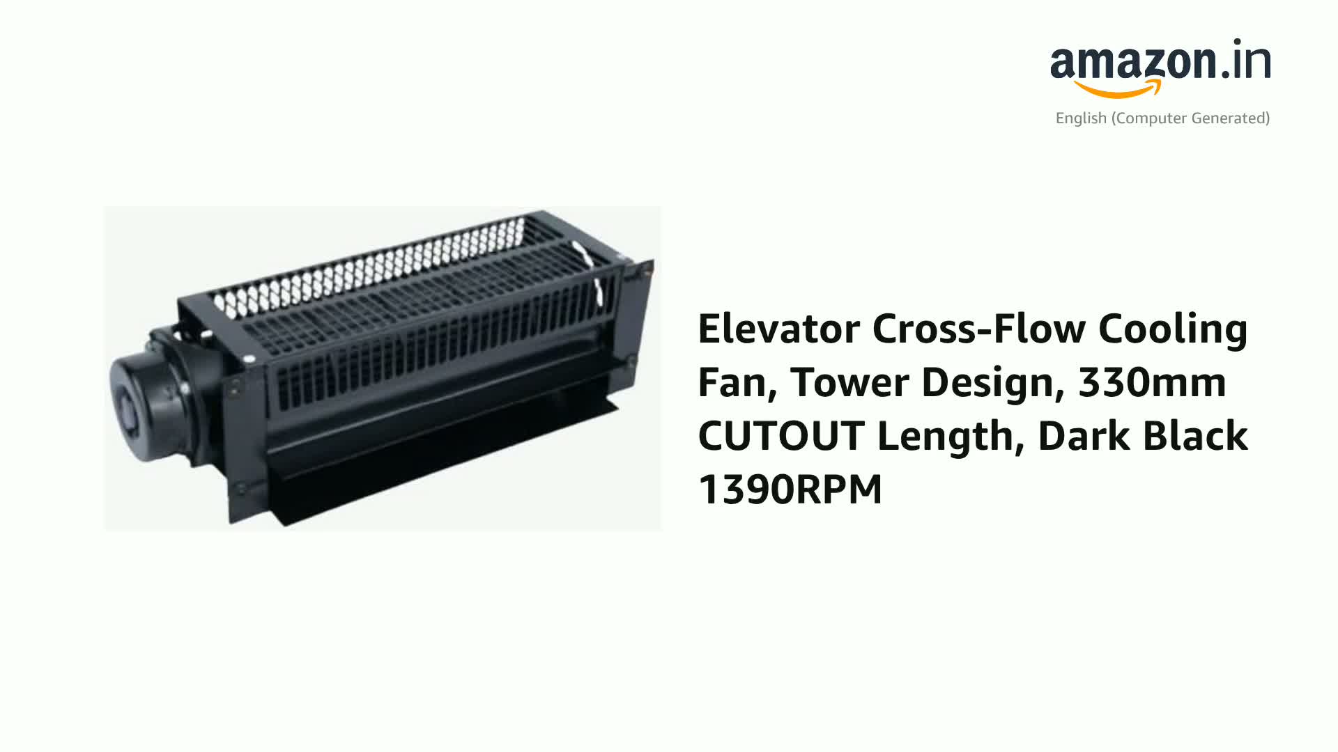 Watch Elevator Cross-Flow Cooling Fan, Tower Design, 330mm CUTOUT ...