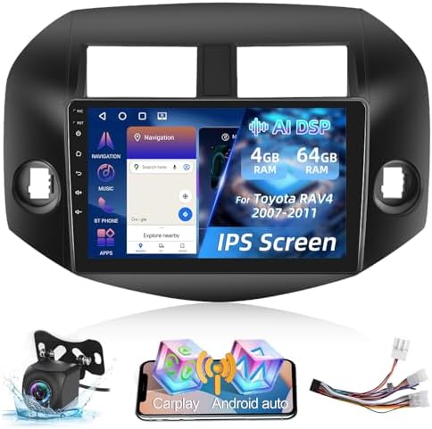 Amazon.com: [4+64G] Upgrade Radio for Toyota RAV4 2007-2011 - 10.1 inch ...
