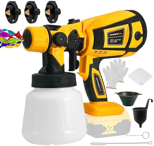 Paint Sprayer for Dewalt 20V MAX Battery, HVLP Spray Paint Gun with ...