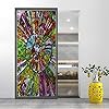 Amazon.com: Stained Glass Window Films Abstract Colorful Window Film ...