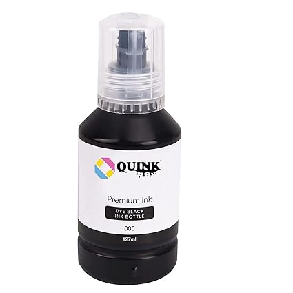 QUINK 005 Black Refill Ink Bottles for Epson M2140, M1100, M1120, M1140 ...