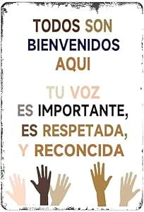 Amazon.com: Todos Son-Bienvenidos Aqui Igualdad Children Hands All are ...