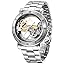 Alienwork IK Automatic Watch Men Women Silver Stainless Steel Metal ...