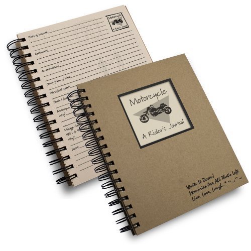Motorcycle, A Rider's Journal - Kraft Hard Cover (prompts on every page ...