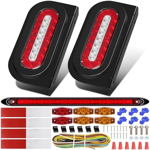 Amazon.com: RONSTA 6 inch Oval Led Trailer Lights Kit with Mounting ...