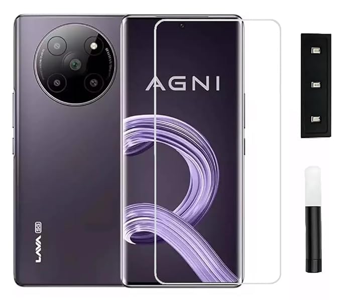 AACL Premium Tempered Glass Design for Lava Agni 2 5G Advanced Border ...