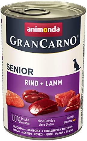 Animonda GranCarno Senior Dog Food, Wet Dog Food for Dogs Over 7 Years ...