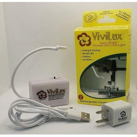 Amazon.com: ViviLux Bright Flexible LED Craft & Sewing Light; USB ...