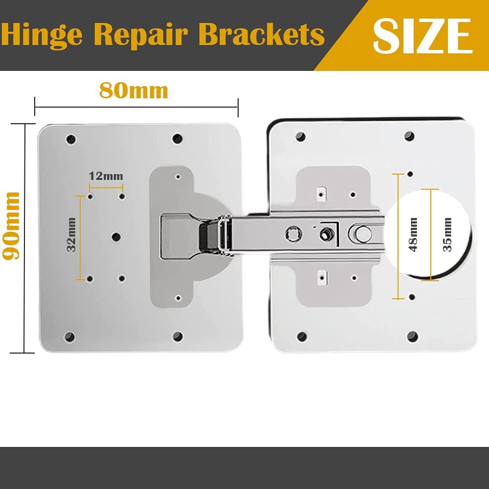 Hinge Repair Plate, 8 * 9cm Cabinet Furniture Drawer Window Hinge ...