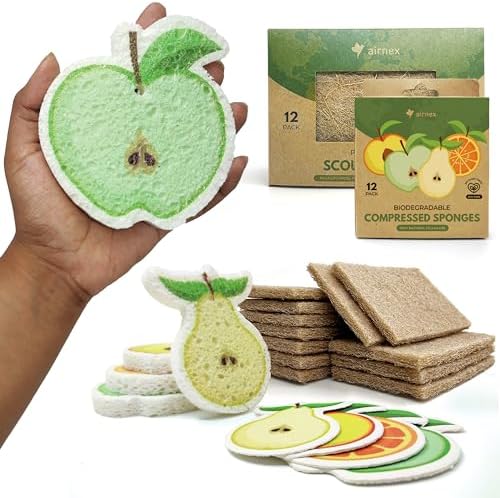 Amazon.com: AIRNEX Pack of 12 Biodegradable Cellulose Compressed ...