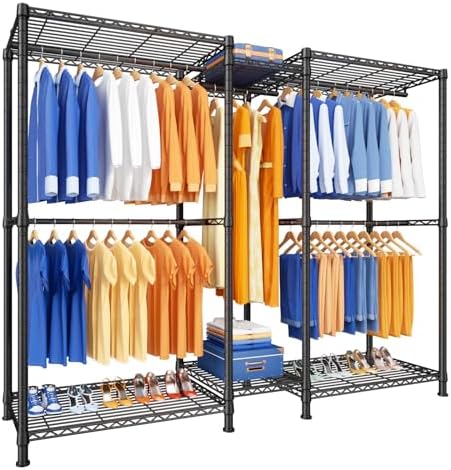 Amazon.com: Ulif E12 Clothes Rack，Heavy Duty Freestanding Garment Rack ...