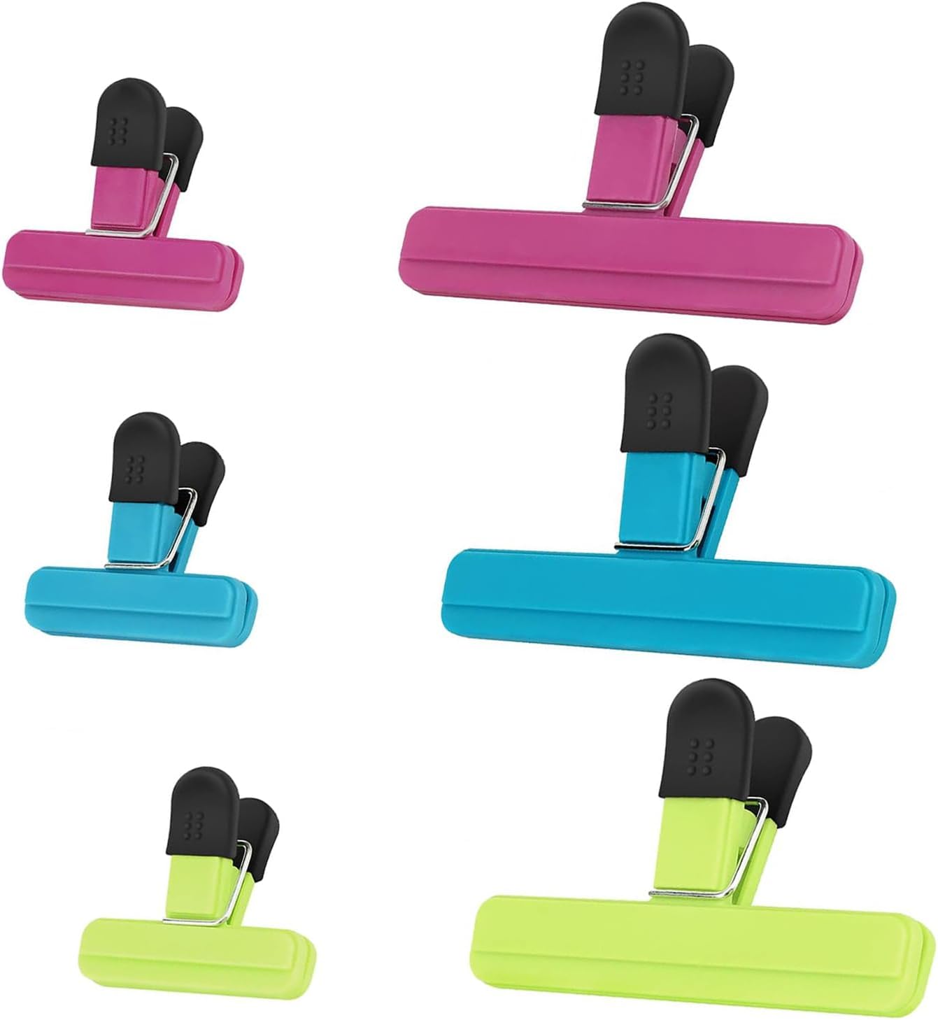 Food Bag Clips, 6 Pcs Sturdy, Airtight, Reusable Clips for Sealing ...