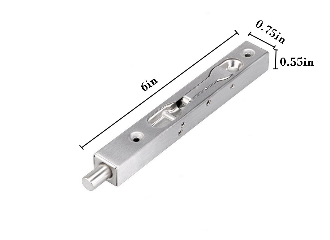 Buy TOGU 2 Pack 6" Solid Stainless Steel Lever Action Flush Bolt ...