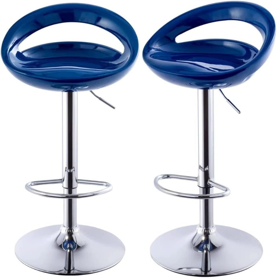 Amazon.com: Modern Kitchen Height Adjustable Swivel Bar Stool Set Of 2 ...