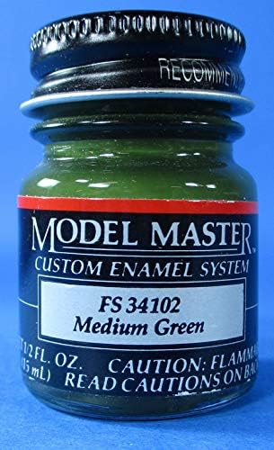 Amazon.com: Model_Master Testors Medium Green Enamel Paint 0.5 oz 1/2 ...