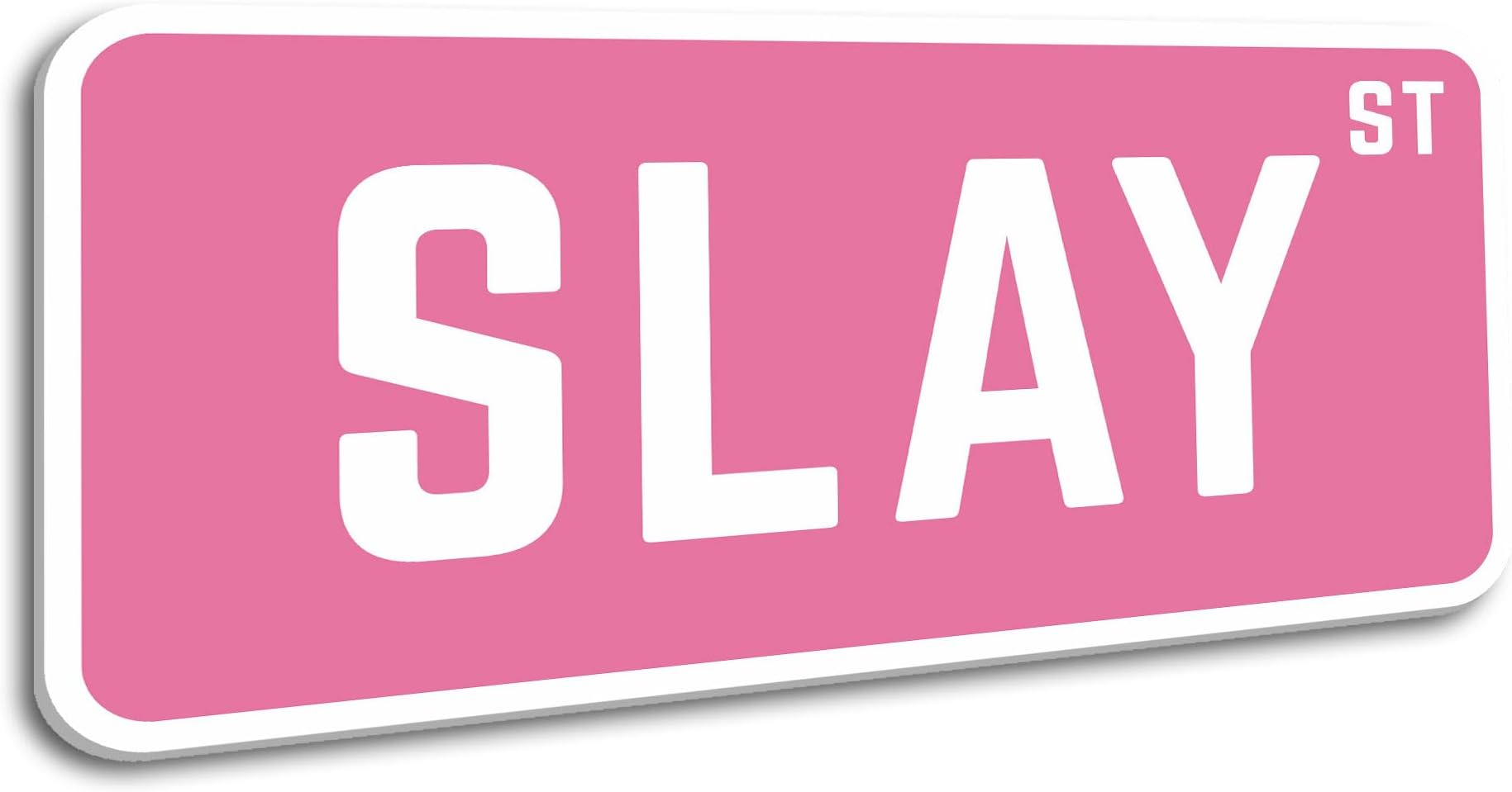 Amazon.com : Full Pink Color Finish Slay All Day Teen Room Decor for ...