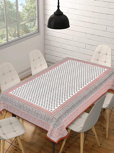 Buy Texstylers Cotton Rectangular 60x90 Inches 6 Seater Dining Table ...
