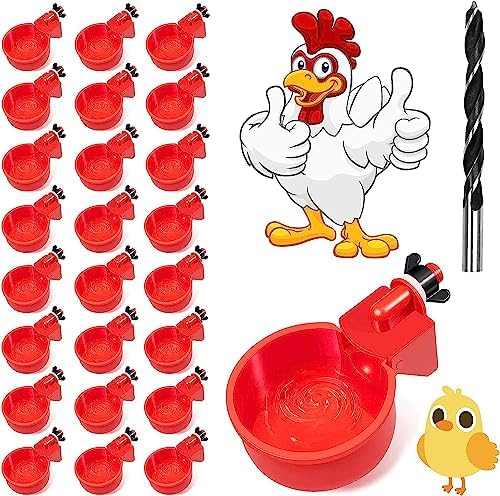 Amazon.com: YJTIMEGS 8 Pack Chicken Waterer, Chicken Water Cups, DIY ...