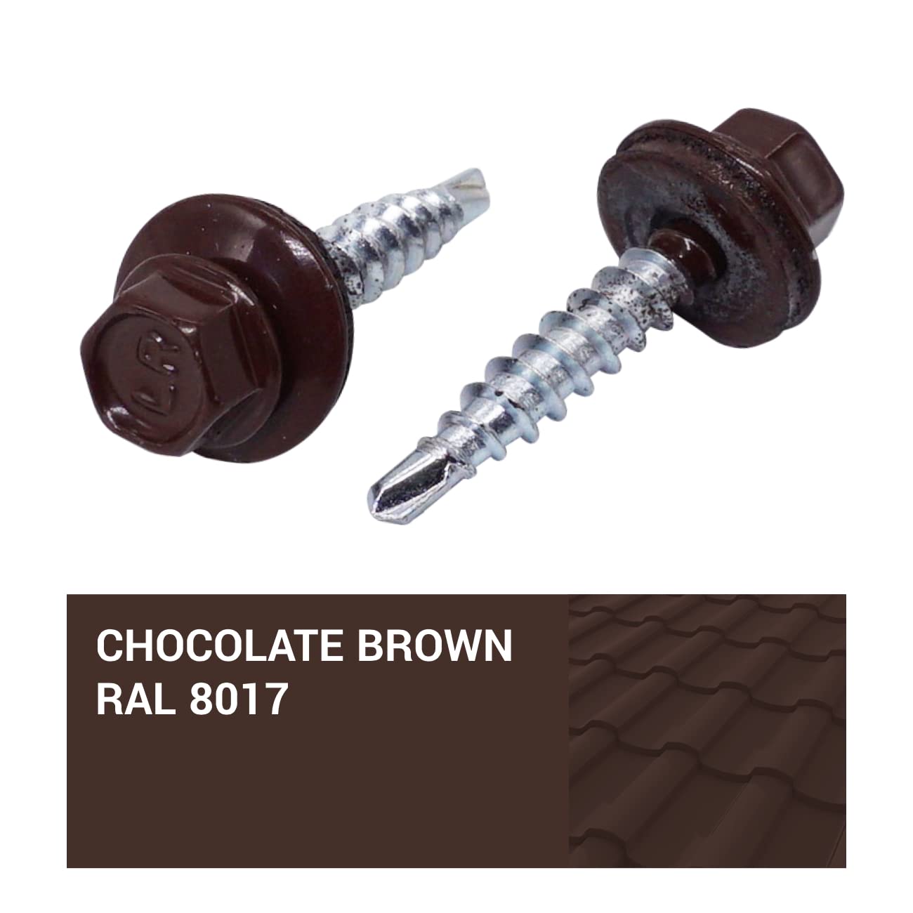 (Pack of 20 pcs) Metal Roofing Screws, 4.8 x 35 mm Painted Self ...