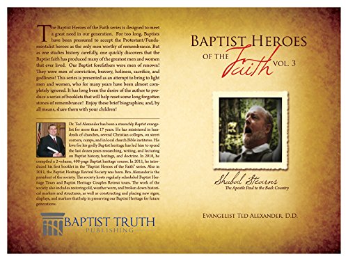 Amazon.com: Baptist Heroes of the Faith Vol. 3 Shubal Stearns: The ...