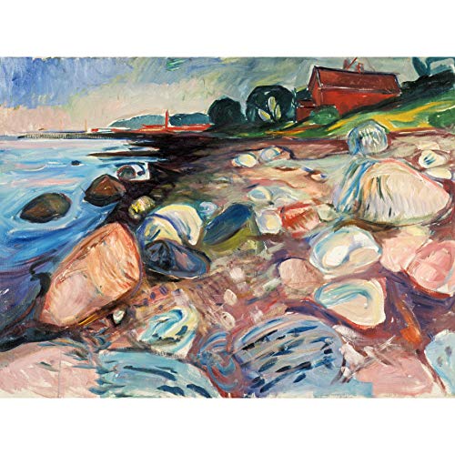 Edvard Munch Shore With Red House Large Wall Art Print Canvas Premium ...