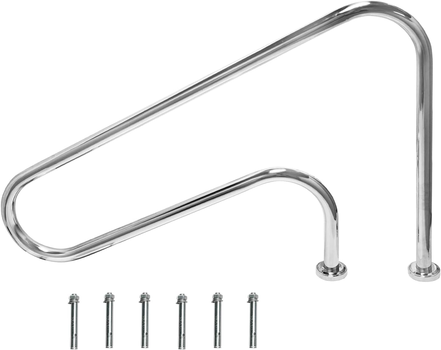 Amazon.com: DOEL Pool Handrail, 304 Stainless Steel 48x30 Swimming Pool ...
