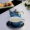 Amazon.com | Porcelain 13 OZ Tea for One Teapot and Cup Set Vintage ...