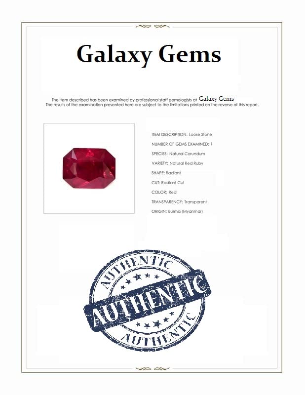 Buy Galaxy Gems Classic Exclusive Collection Of 8 Carat Ruby Stone ...