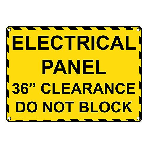 Weatherproof Plastic Electrical Panel 36" Clearance Do Not Block Sign ...