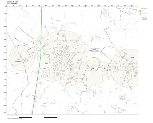 ZIP Code Wall Map of Vidalia, GA ZIP Code Map Laminated: Amazon.com ...