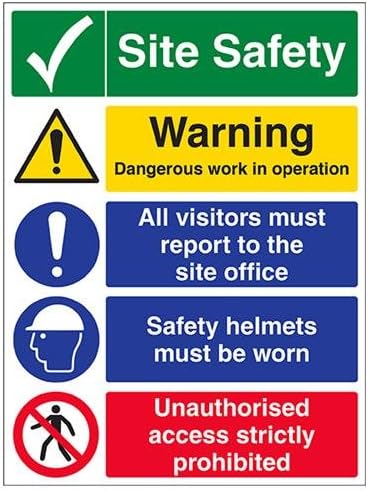 VSafety Multi Hazard Site Safety Site Tick Warning Sign – Portrait ...