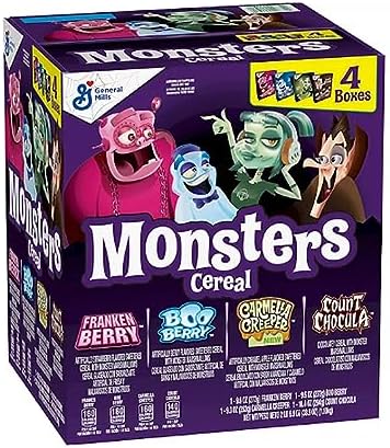 Amazon.com : Monsters Breakfast Cereal, Quadruple Variety Pack (4 pk ...