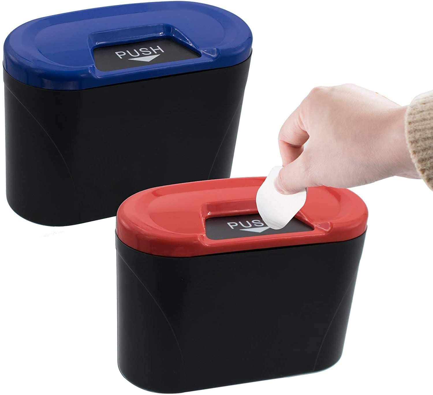 KEYOZA Mini Vehicle Trash Bin Car Dustbin Garbage Organizer, Car Trash ...