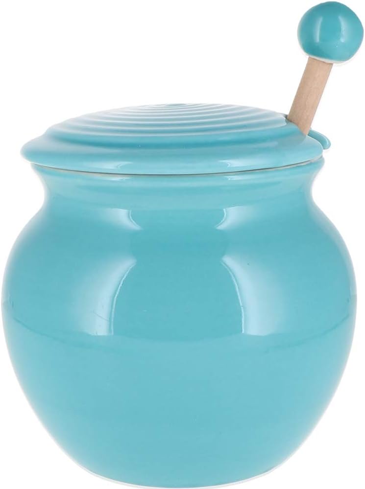 Amazon.com: Cottage Creek Honey Jar Honey Keeper, Porcelain Honey Pot ...