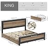 Amazon.com: Keyluv King Bed Frame with 4 Storage Drawers, Rivet Modern ...