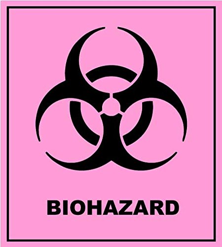 Amazon.com: Biohazard Danger Warning Sign Sticker Decal – Pink ...