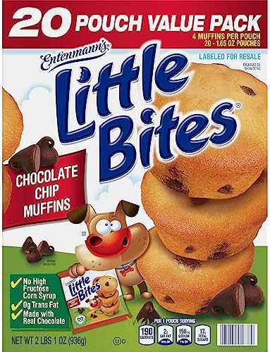 Amazon.com: (Value Pack) Little Bites Chocolate Chip Muffins, 20 ...