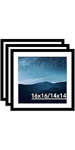 Amazon.com - JCJMY 16x16 Picture Frame Black with 14x14 Mat for 40 x ...