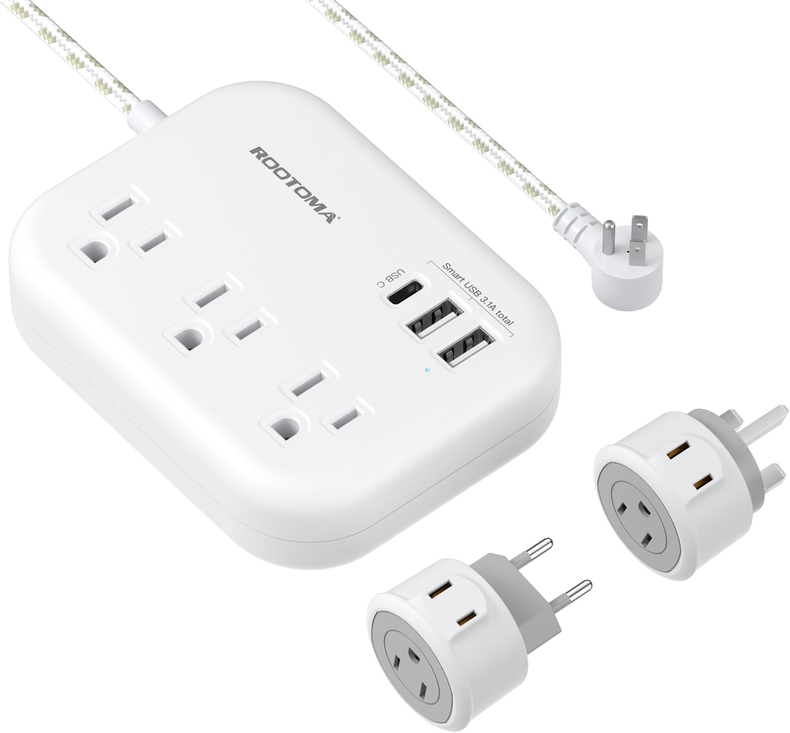 Amazon.com: European Travel Plug Adapter, US to UK Europe Power Strip ...