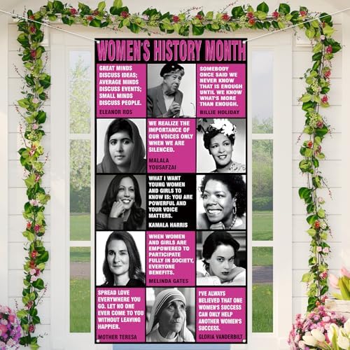Amazon.com: Women’s History Month Door Cover National Women's Day Photo ...