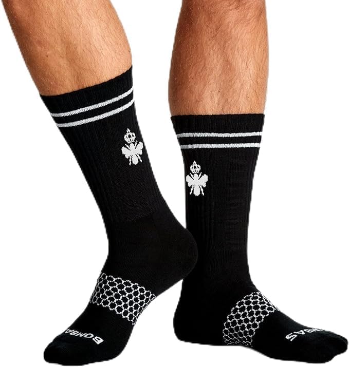 BOMBAS Paquete de 5 calcetines de pantorrilla para hombre, color negro ...
