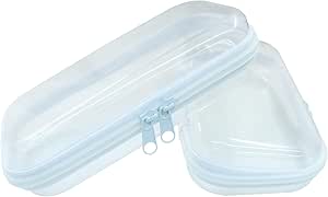 Amazon.com | suiwotin 2pcs Clear Hard Shell Zipper Cases - Plastic ...