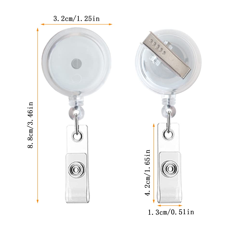Snapklik.com : 5 Pack Retractable ID Name Badge Holder Reels Bulk ...