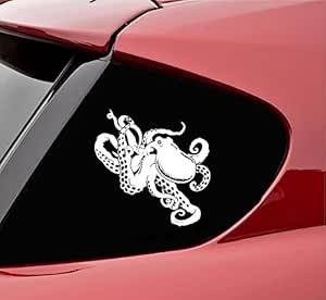Amazon.com: Slap-Art Cute Kraken Vinyl Decal Sticker (White) : Electronics